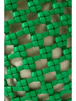 Bottega Veneta Cavallino Intrecciato Leather And Canvas Tote