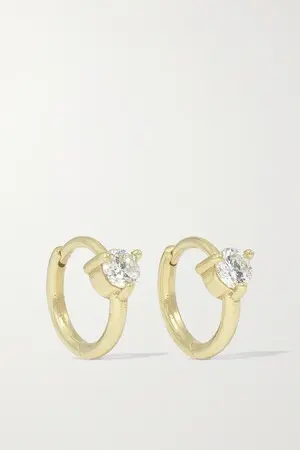 JENNIFER MEYER Cartilage 18-karat Diamond Hoop Earrings - Gold