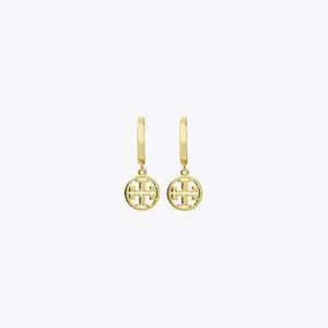 Tory Burch Icon Huggie Hoop Earrings - Tory Gold