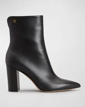 GIANVITO ROSSI Vitello Glove Calfskin Ankle Boots - Black