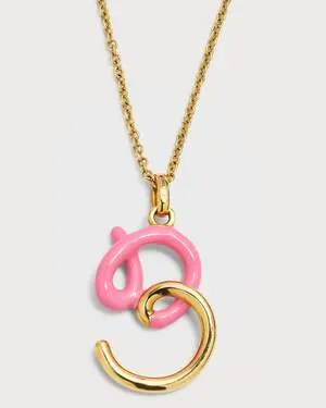 Bea Bongiasca Bea Bongiasca Enamel Letter Necklace B