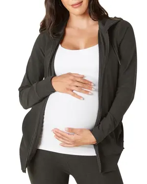 Beyond Yoga Maternity Spacedye Everyday Hoodie - Darkest Night