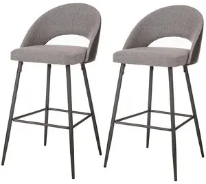 GLITZHOME Sophisticated Style Bar Stool Pair S/ 2 - One-color
