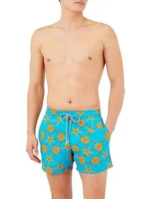Vilebrequin Men's Starfish Dance Swim Shorts - Curacao  - Curacao