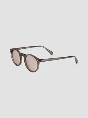 BRUNELLO CUCINELLI & OLIVER PEOPLES Gregory Peck 50mm Phantos Round Sunglasses - Grey