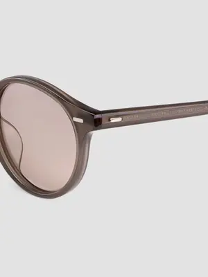 BRUNELLO CUCINELLI & OLIVER PEOPLES Gregory Peck 50mm Phantos Round Sunglasses - Grey
