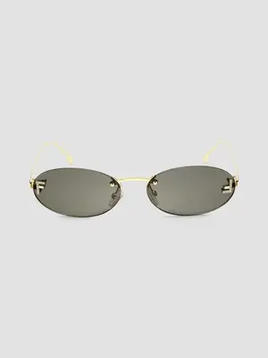 Fendi First 54mm Oval Sunglasses Black