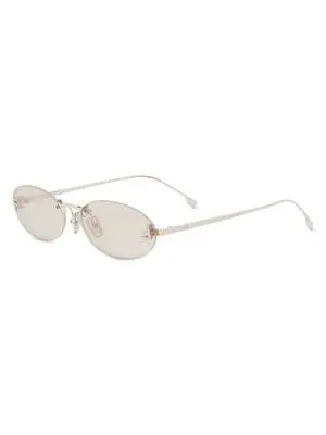 Fendi First 54mm Oval Sunglasses Pink Light Pink