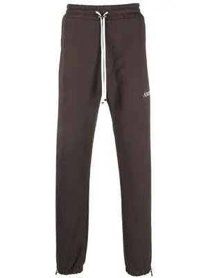 Amiri Logo-embroidered Track Pants - Brown