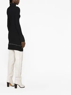ANDREĀDAMO Zip-detail Knitted Skirt - Black