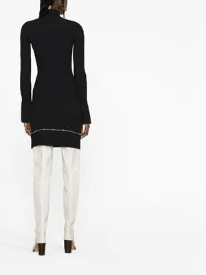 ANDREĀDAMO Zip-detail Knitted Skirt - Black