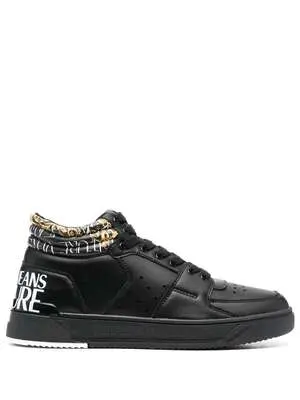 Versace Logo-print Hi-top Sneakers