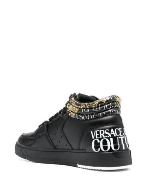 Versace Logo-print Hi-top Sneakers