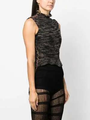 VITELLI Melange-effect Sleeveless Top