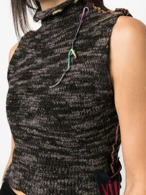 VITELLI Melange-effect Sleeveless Top