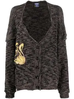 VITELLI Embroidered-detail Knit Cardigan