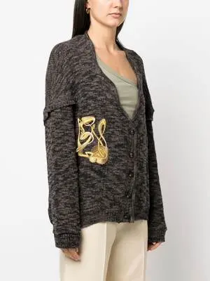 VITELLI Embroidered-detail Knit Cardigan