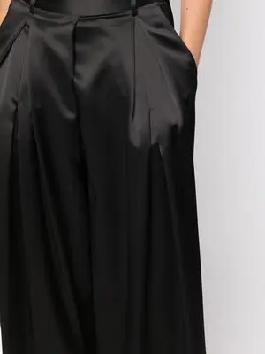 Goen.j Pleated Wide-leg Pants - Black