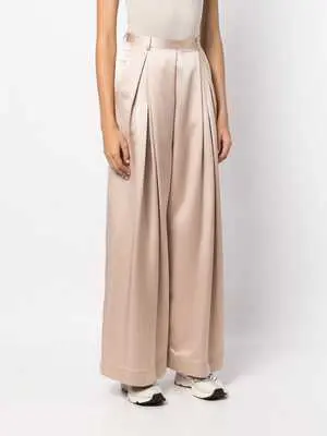 Goen.j Pleated Wide-leg Trousers - Brown