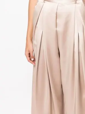 Goen.j Pleated Wide-leg Trousers - Brown
