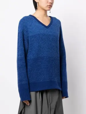 Goen.j V-neck Ribbed Knit Jumper