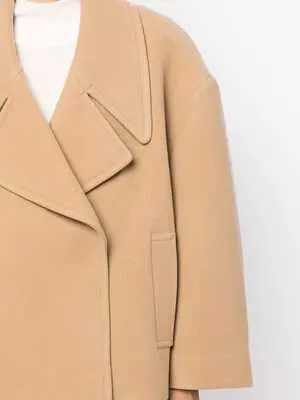 Goen.j Double-breasted Cropped Jacket - Brown