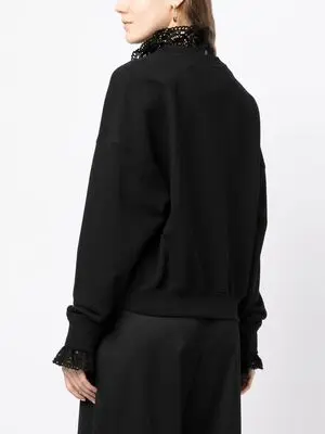 Goen.j Crochet Collar Sweatshirt