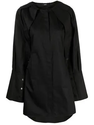 Goen.j Long-sleeve Mini Shirt Dress - Black
