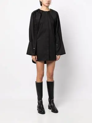 Goen.j Long-sleeve Mini Shirt Dress - Black