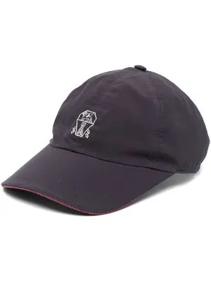 Brunello Cucinelli Embroidered Baseball Cap - Blue