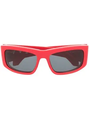 Off-White Arrows Rectangular Sunglasses - Red