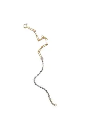 Yvonne Léon 18kt Yellow And White Solitaire Diamond Chain Bracelet