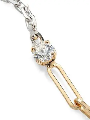 Yvonne Léon 18kt Yellow And White Solitaire Diamond Chain Bracelet