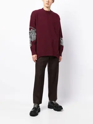 SONGZIO Embroidered Crew-neck Jumper