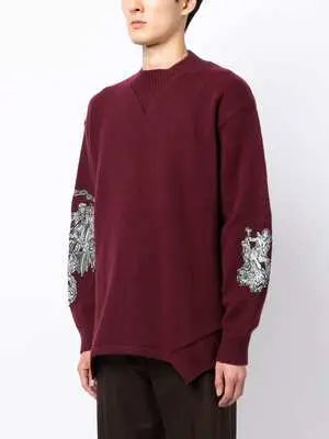 SONGZIO Embroidered Crew-neck Jumper