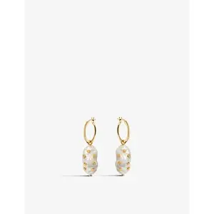 LA MAISON COUTURE Amadeus Venus Keshi Pearl Hoop Earrings - Gold