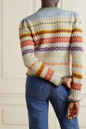 DÔEN Brynn Fair Isle Recycled Cashmere And Wool-blend Sweater