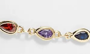 VIDAKUSH Crystal Station Anklet - Gold