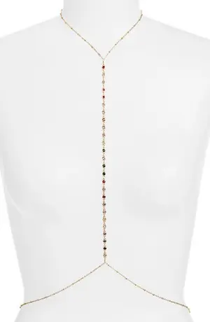VIDAKUSH Rainbow Station Body Chain - Multi/gold