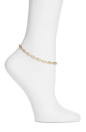 VIDAKUSH Prism Crystal Anklet - Clear/ Gold