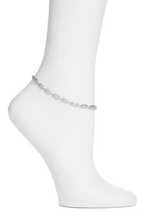 VIDAKUSH Prism Crystal Anklet - Clear/silver