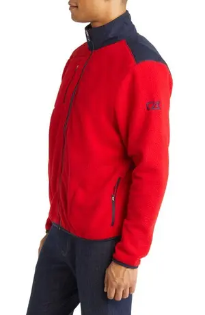 Cutter & Buck Cascade Fleece Jacket - Red/navy Blue