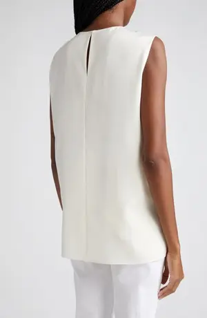 Lafayette 148 New York Adela Sleeveless Silk Blouse - Cloud