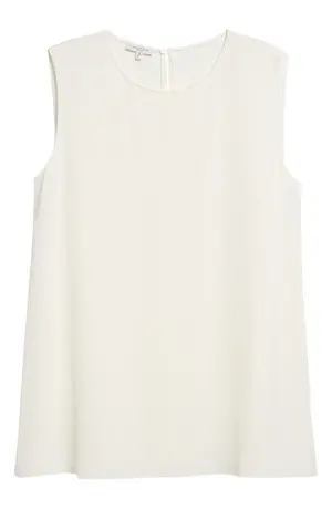 Lafayette 148 New York Adela Sleeveless Silk Blouse - Cloud