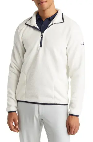 Cutter & Buck Cascade Fleece Pullover - Shell/navy Blue