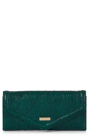 Brahmin Veronica Leather Envelope Wallet Emerald
