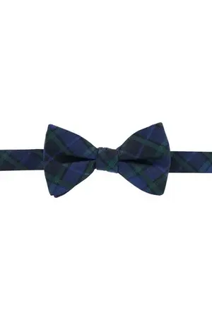 Trafalgar Ives Plaid Silk Bow Tie - Green