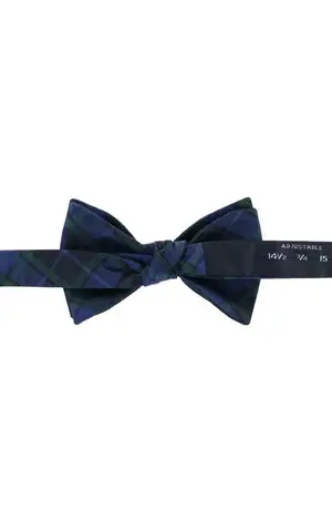 Trafalgar Ives Plaid Silk Bow Tie - Green