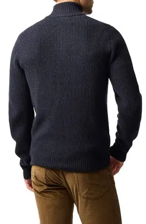 Rodd & Gunn Robbies Road Quarter Zip Sweater - Midnight
