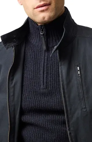 Rodd & Gunn Robbies Road Quarter Zip Sweater - Midnight